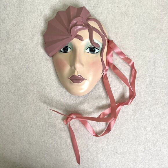 About Face | Wall Decor | Vintage Ceramic Clay Painted Theater Mask ...
